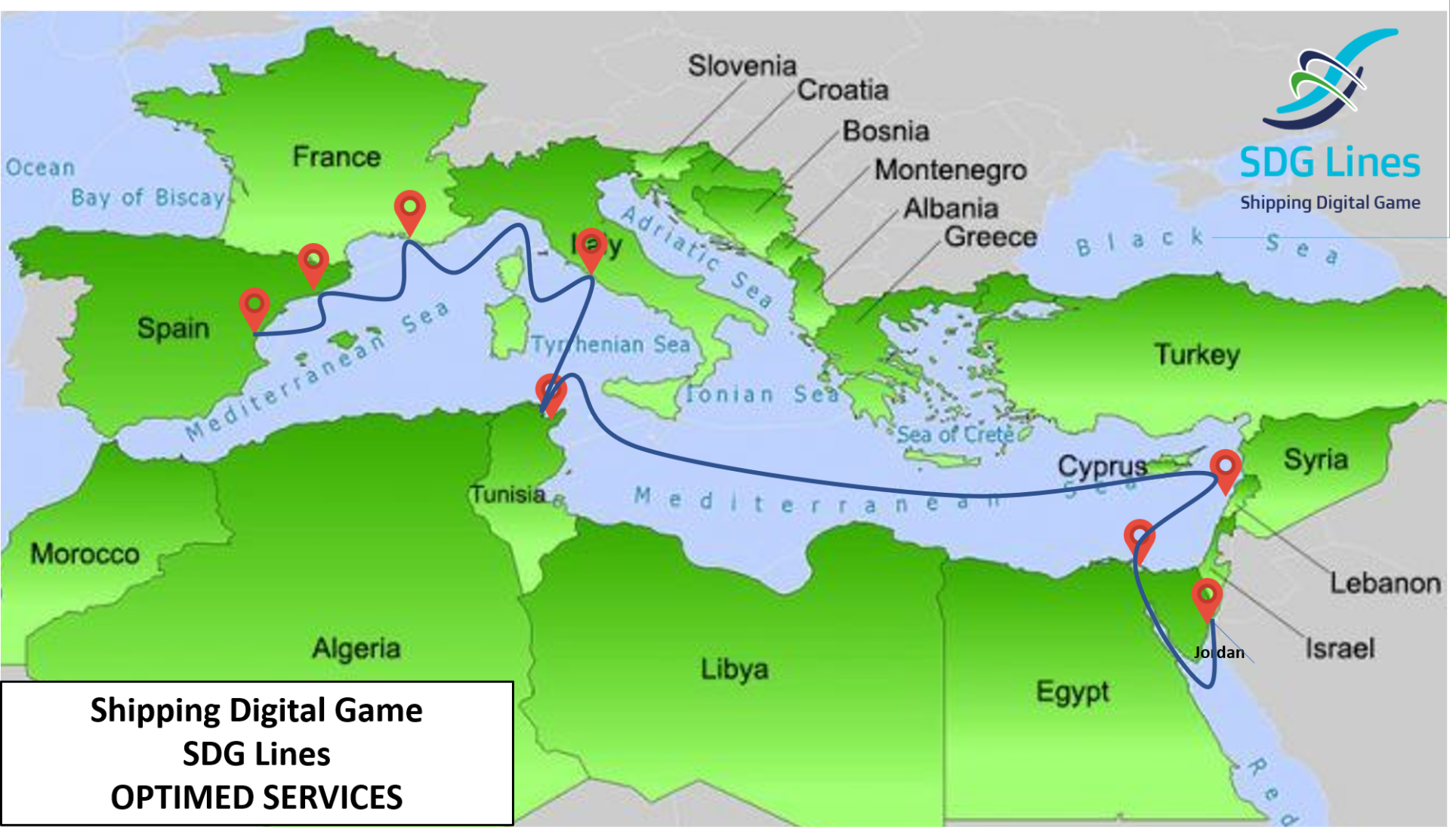 simulated shipping line - sdg lines by Escola Europea