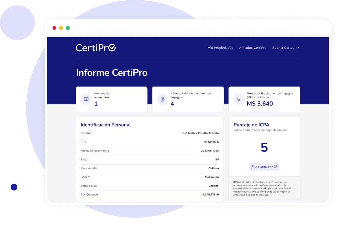 CertiPro - Evaluar Arrendatarios Confiables