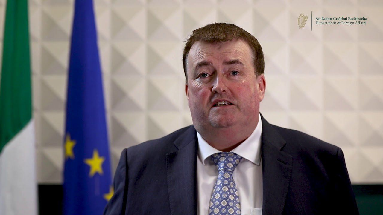 Minister Colm Brophy discusses global issues with 150 youth representatives