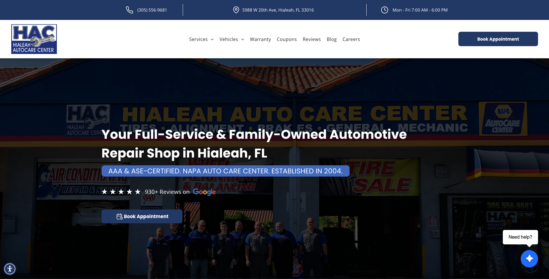 Hialeah Auto Care Center | Expert AAA-Certified Auto Repair in Hialeah, FL