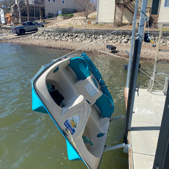 Reclaim Your Dock With A Pedal Boat and Kayak Lift - Affordable Boat Lift