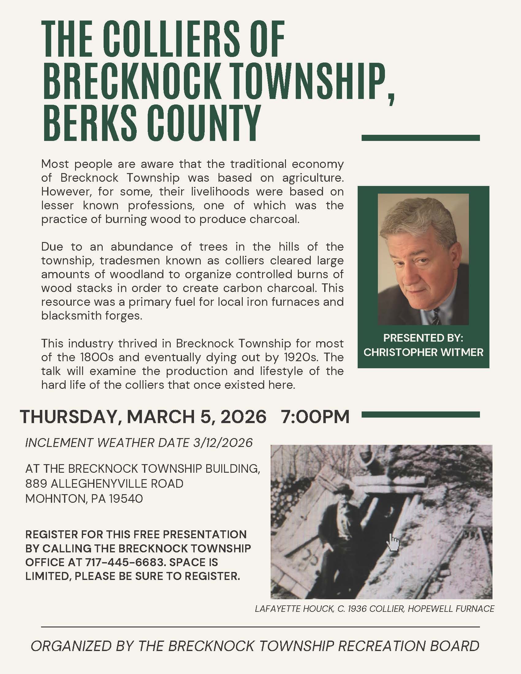 The Colliers of Brecknock Township, Berks County