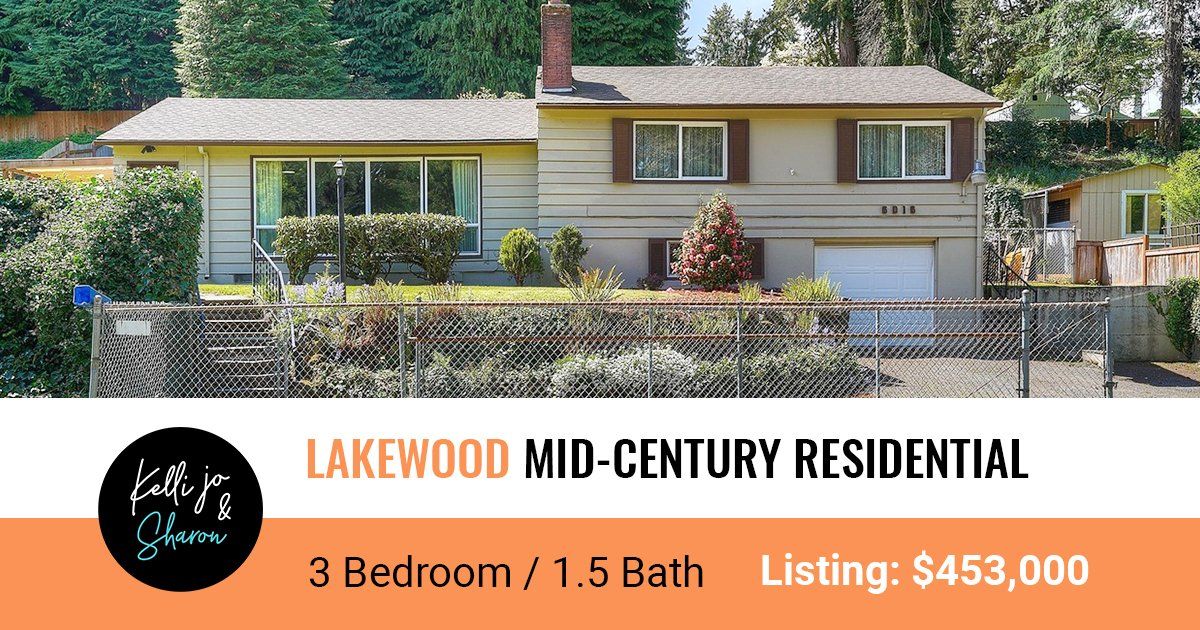 Tri-Level Mid-Century Home with Secluded Backyard in Lakewood