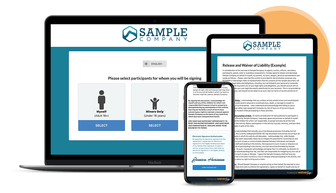 WaiverSign Account Request Form