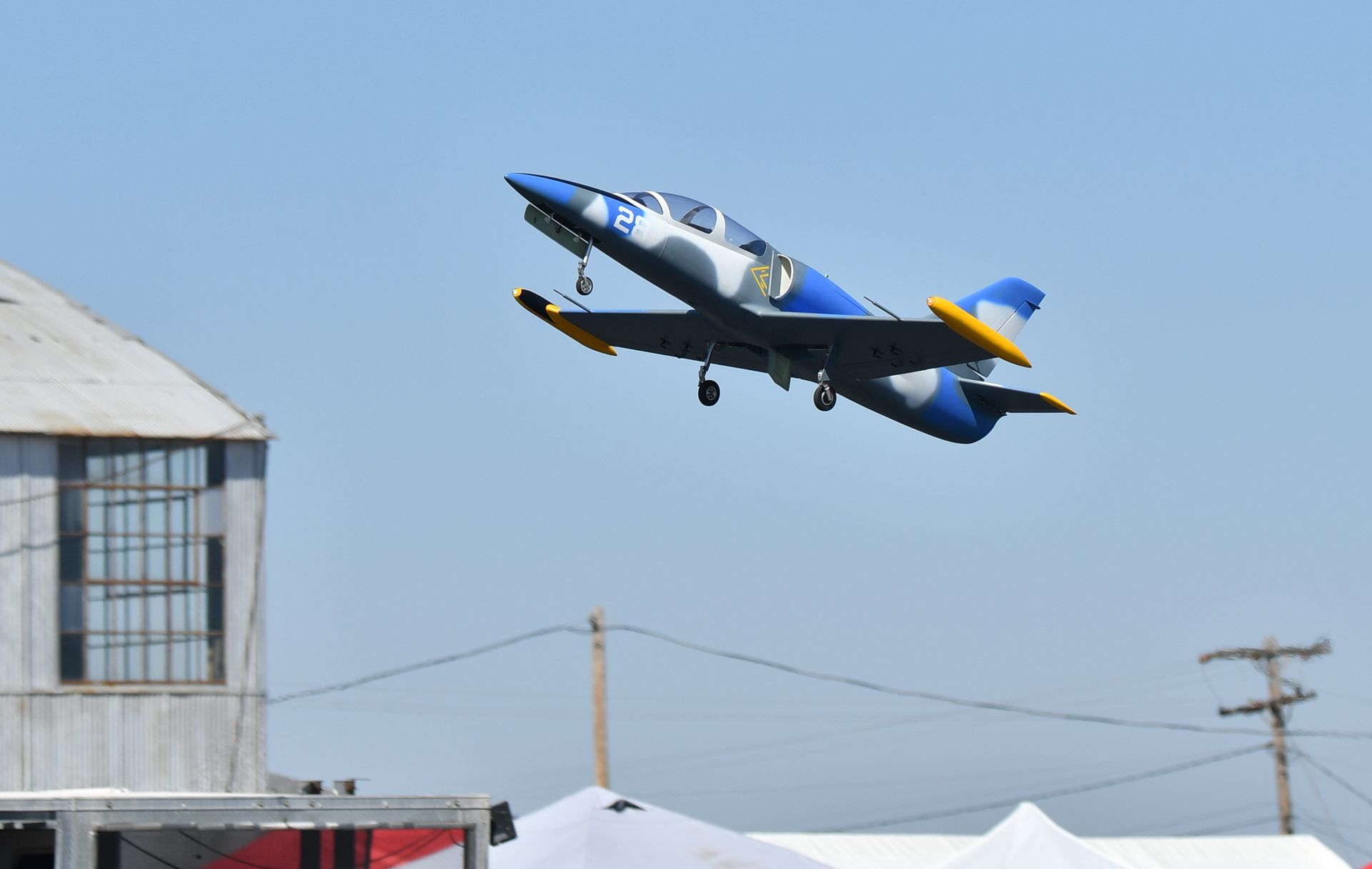 Radio control turbine jet event