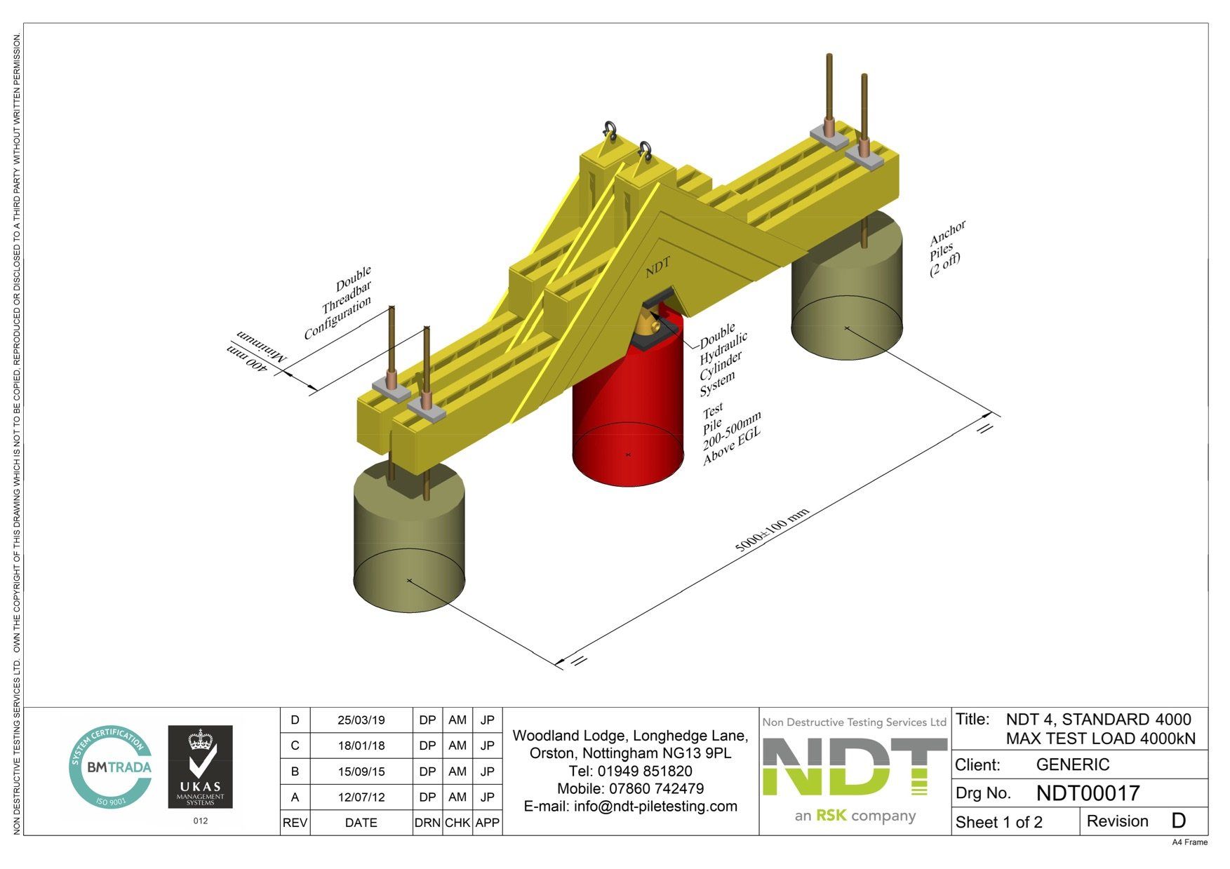 Drawings and schematic layouts of static pile testing by the experts in ...