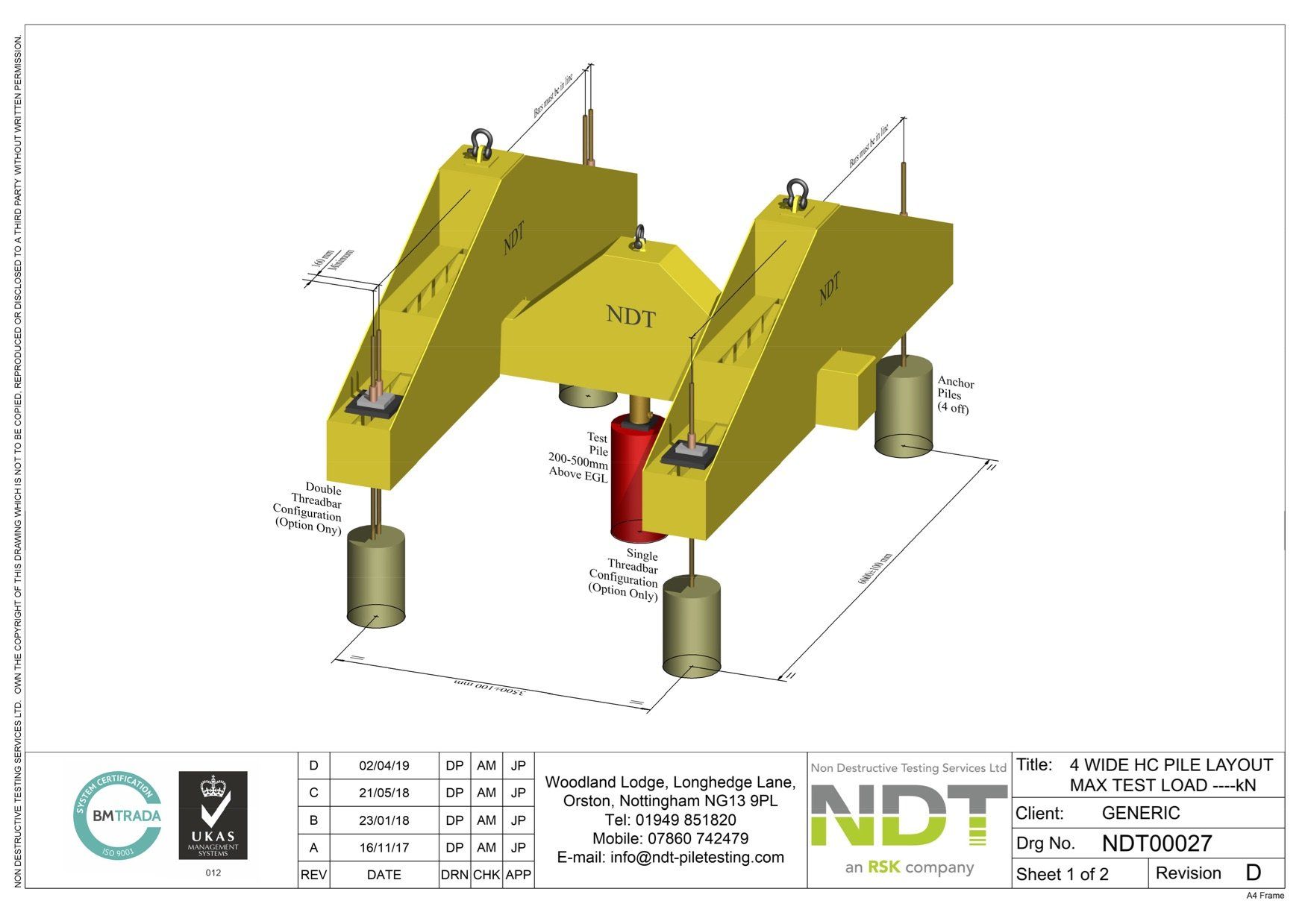 Drawings and schematic layouts of static pile testing by the experts in ...