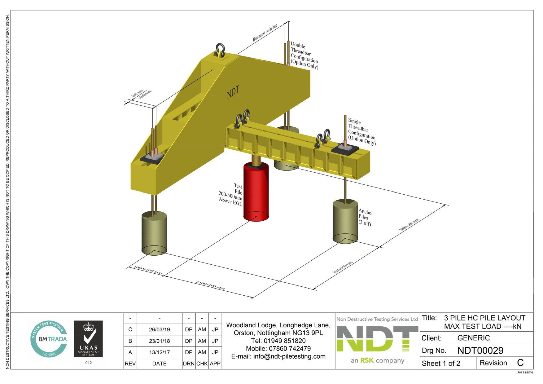 Drawings and schematic layouts of static pile testing by the experts in ...