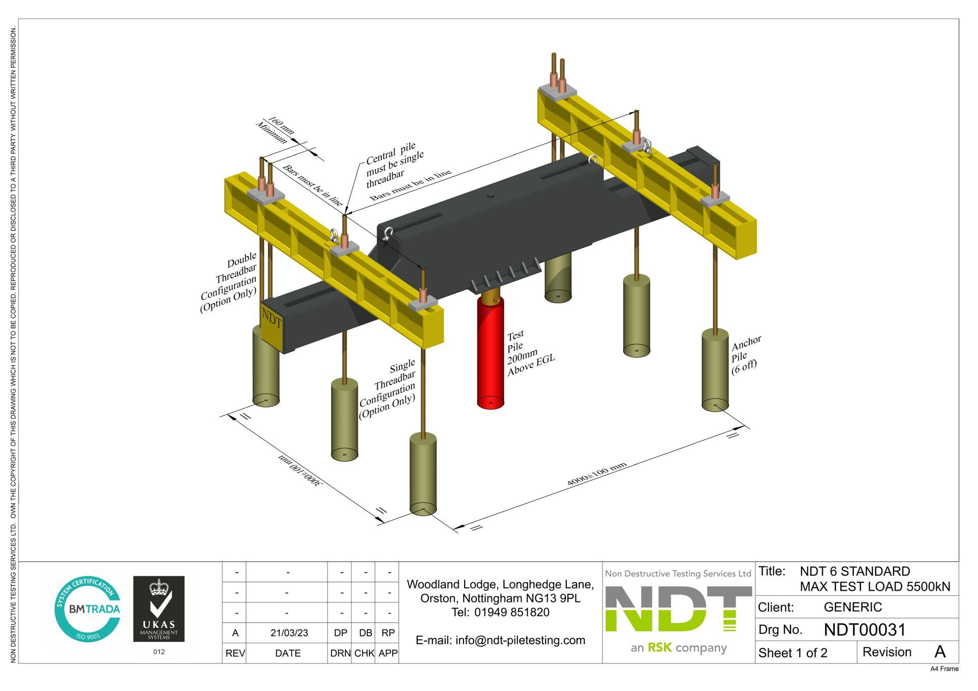 Drawings and schematic layouts of static pile testing by the experts in ...
