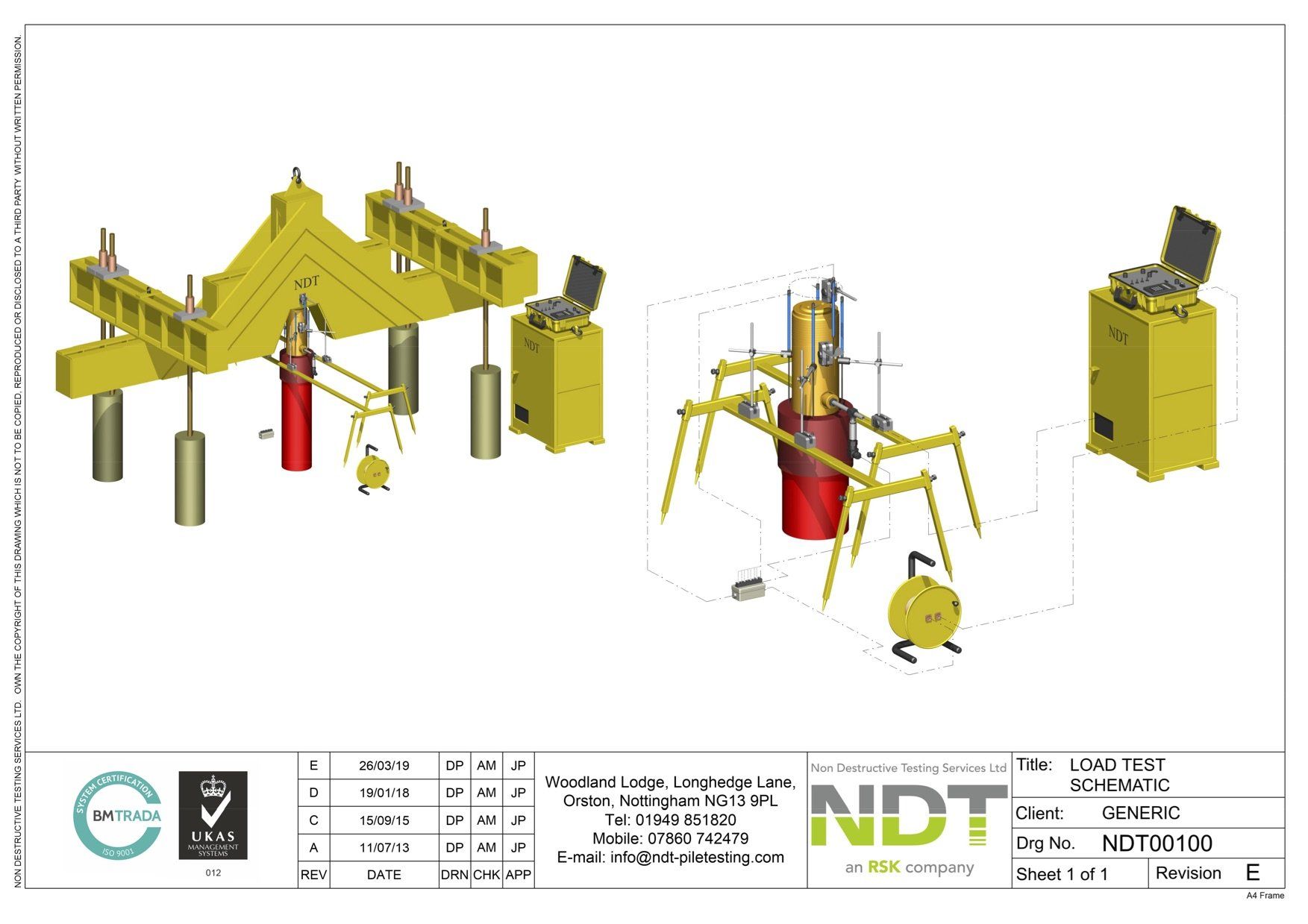 Drawings and schematic layouts of static pile testing by the experts in ...