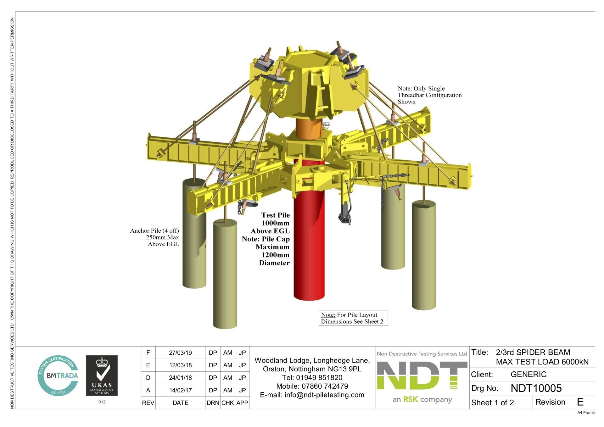 Drawings and schematic layouts of static pile testing by the experts in ...