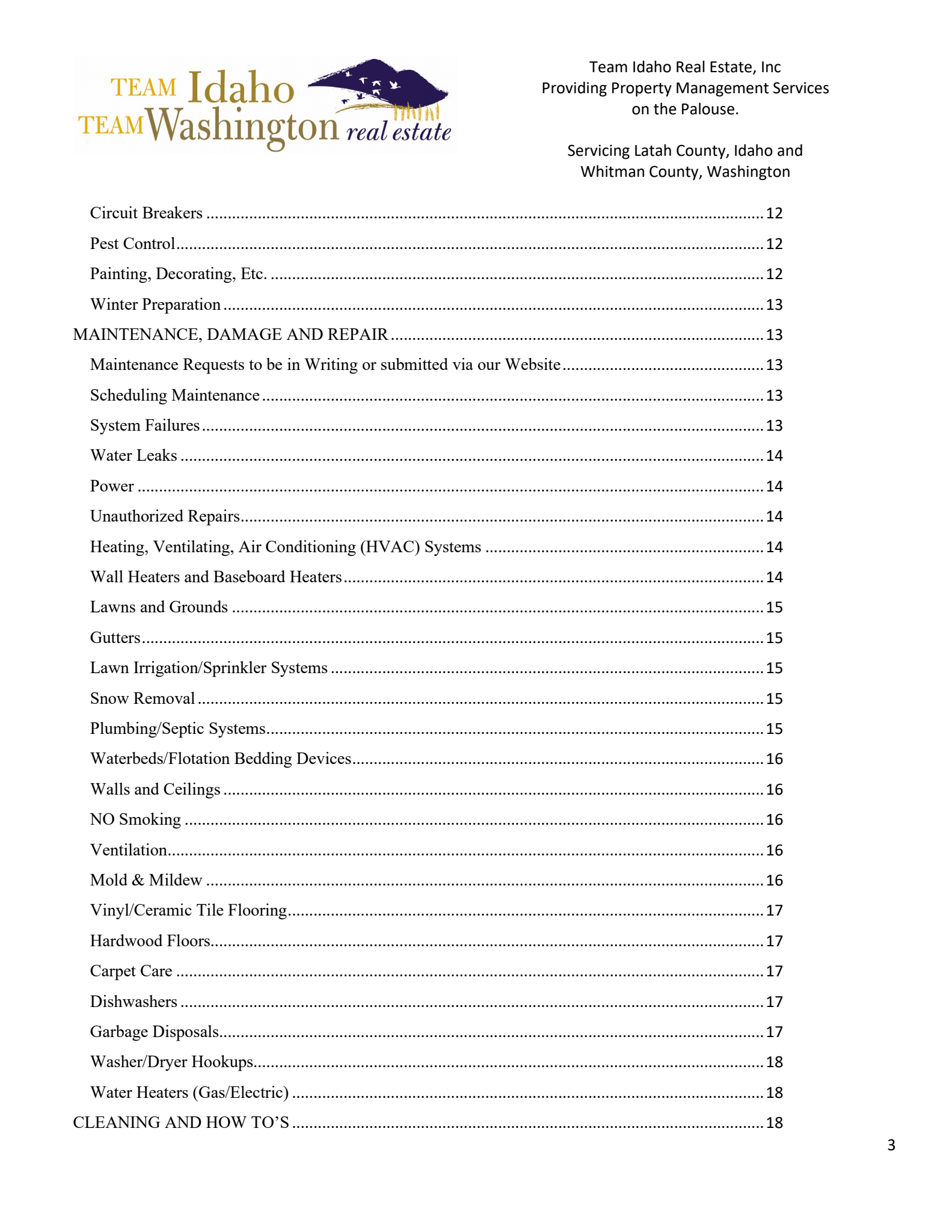 Tenant Handbook | Team Idaho Property Management & Real Estate