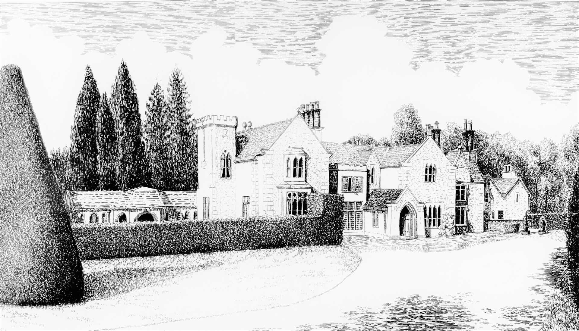 Portrait of Bronwylfa Hall, Wales