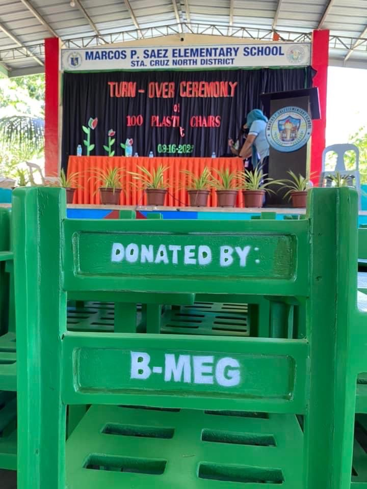 San Miguel turns used B-MEG sacks into school chairs, donates to ...