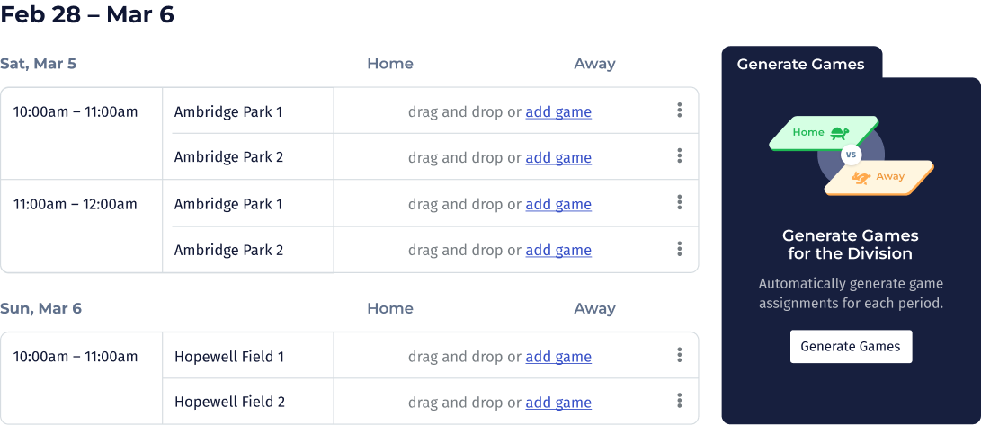 In-House Rec Leagues | PlayMetrics