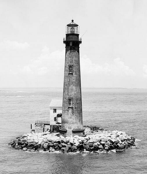 Lighthouses Black And White Black And White Striped Lighthouse,