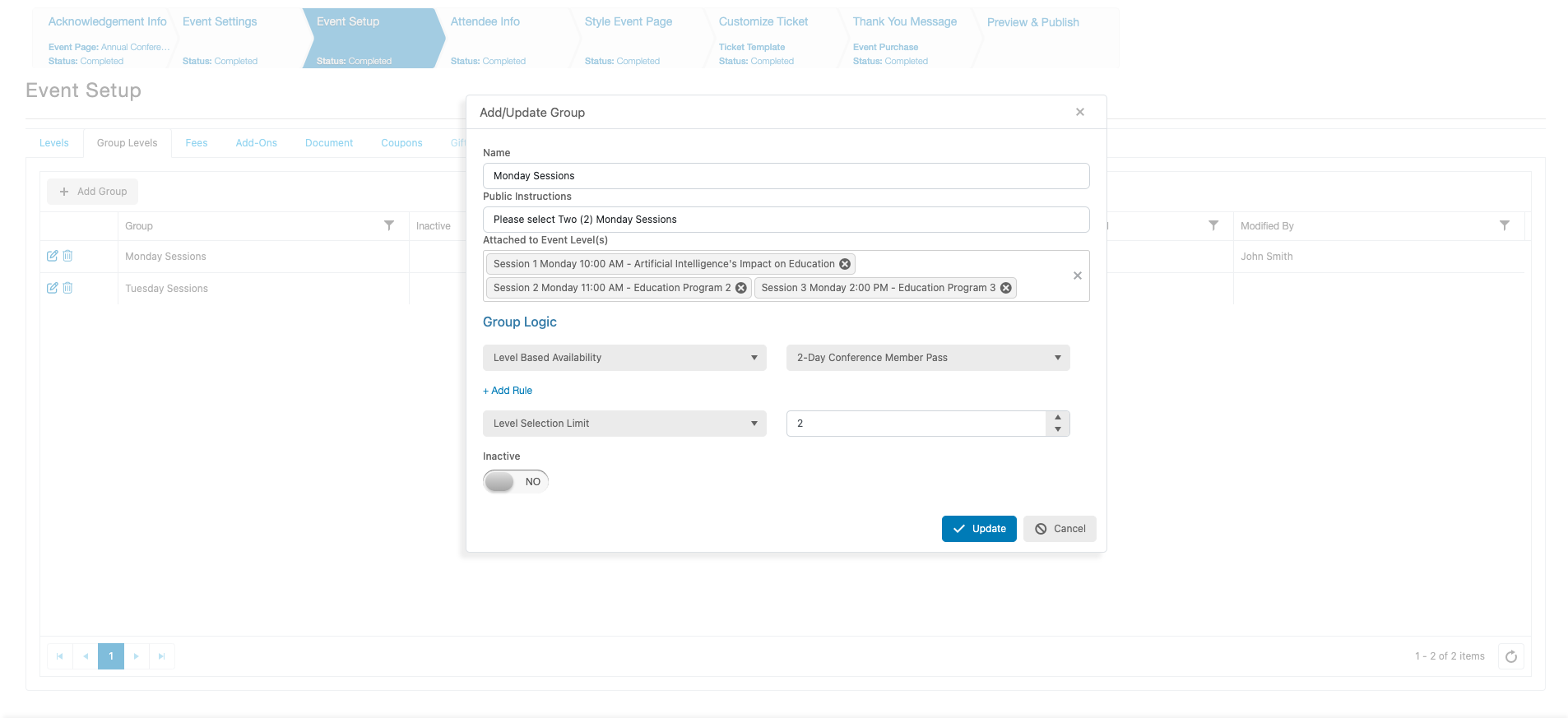 Recent Changes | DonorView