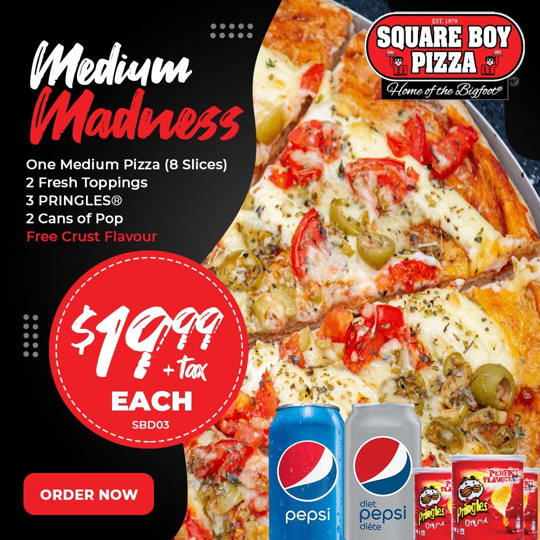 Exclusive Deals | Square Boy Pizza | Ontario Canada