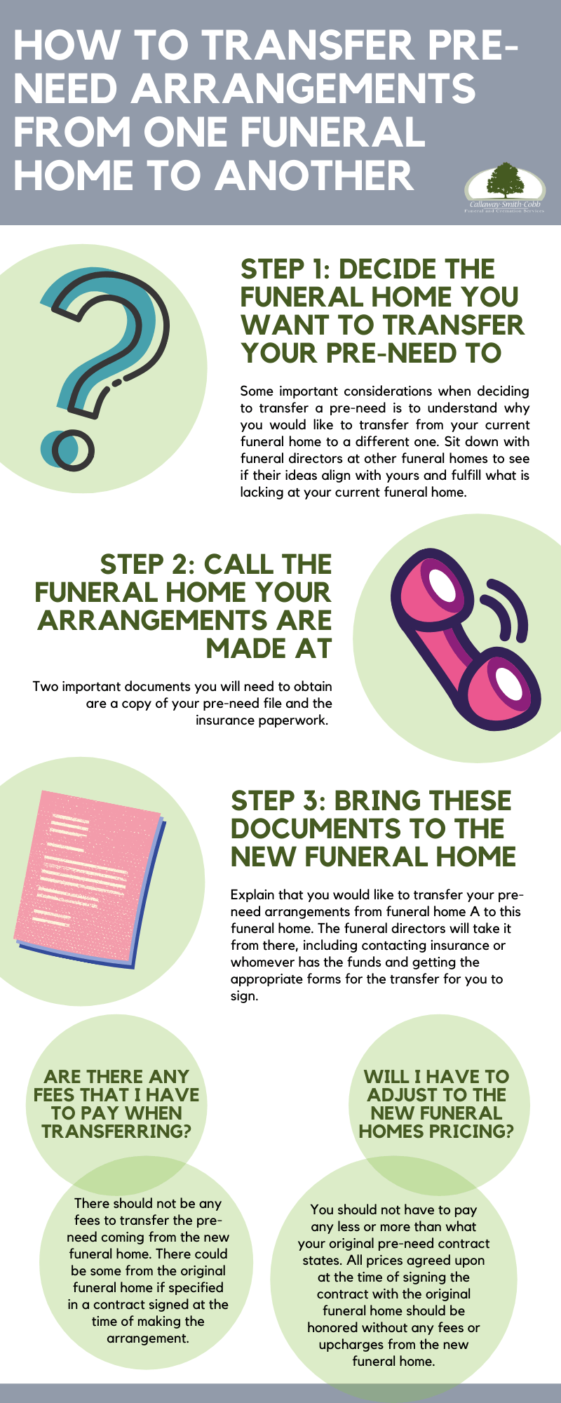 Transfer Your Pre-Paid Funeral Plans | Callaway-Smith-Cobb