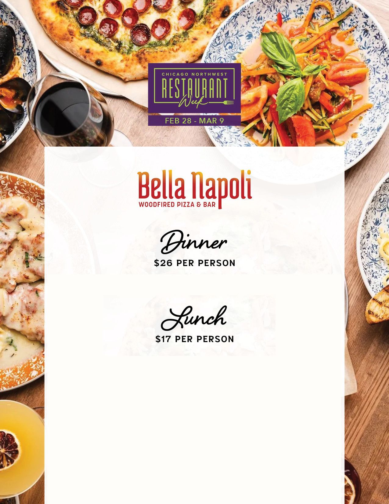 Bella Napoli - Wood Fired Pizzas & Italian Restaurant In Schaumburg, IL