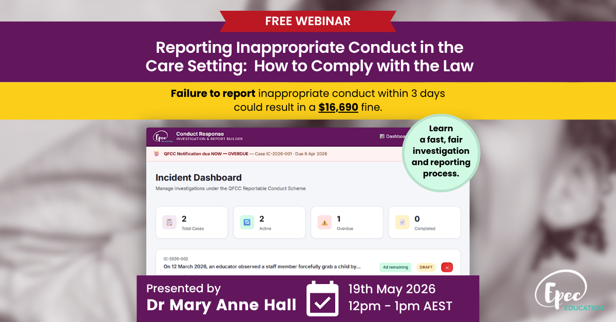 NEW FREE WEBINAR: Reporting Inappropriate Conduct in the Care Setting ...