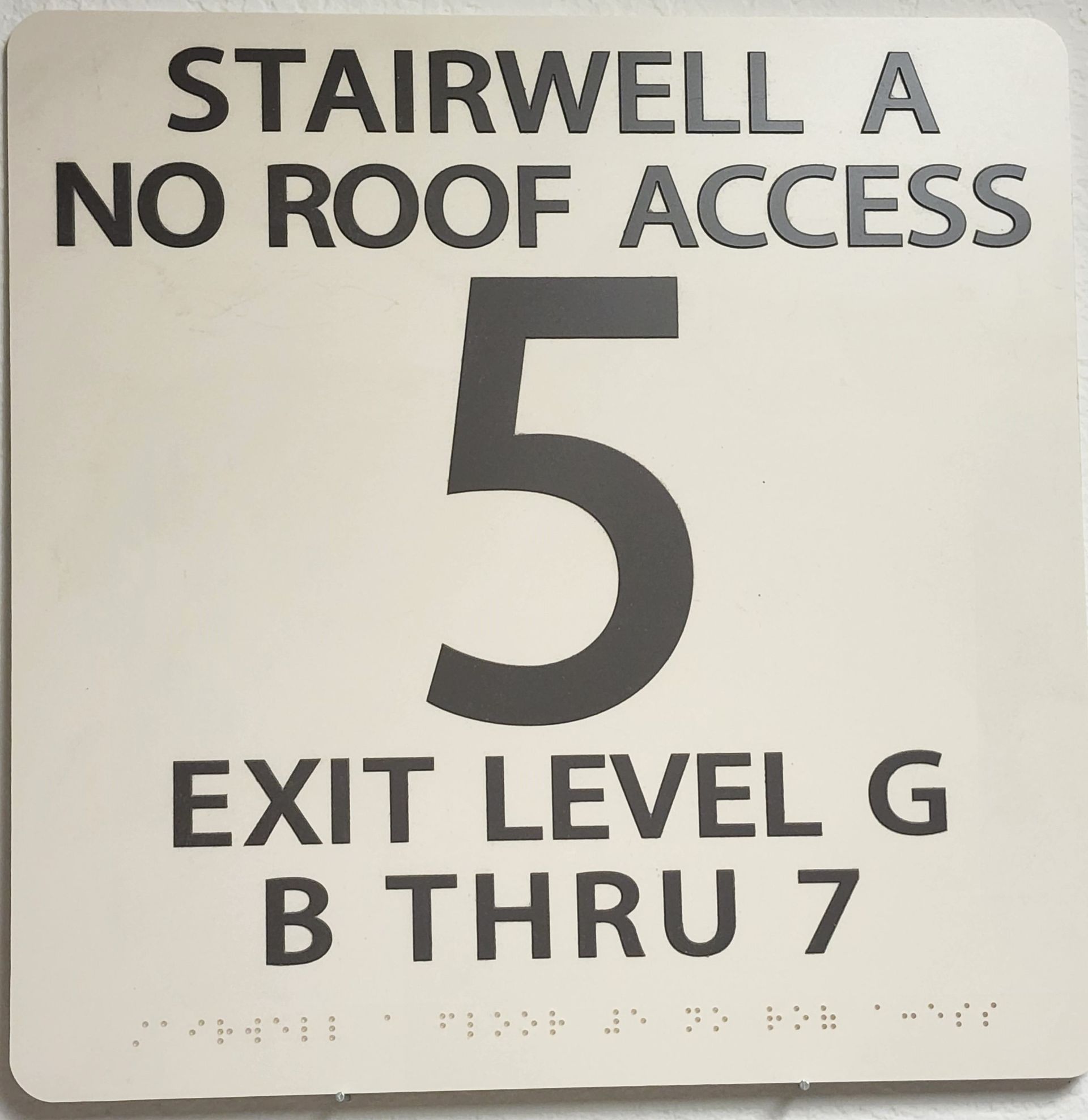 ADA Stairwell Signs
