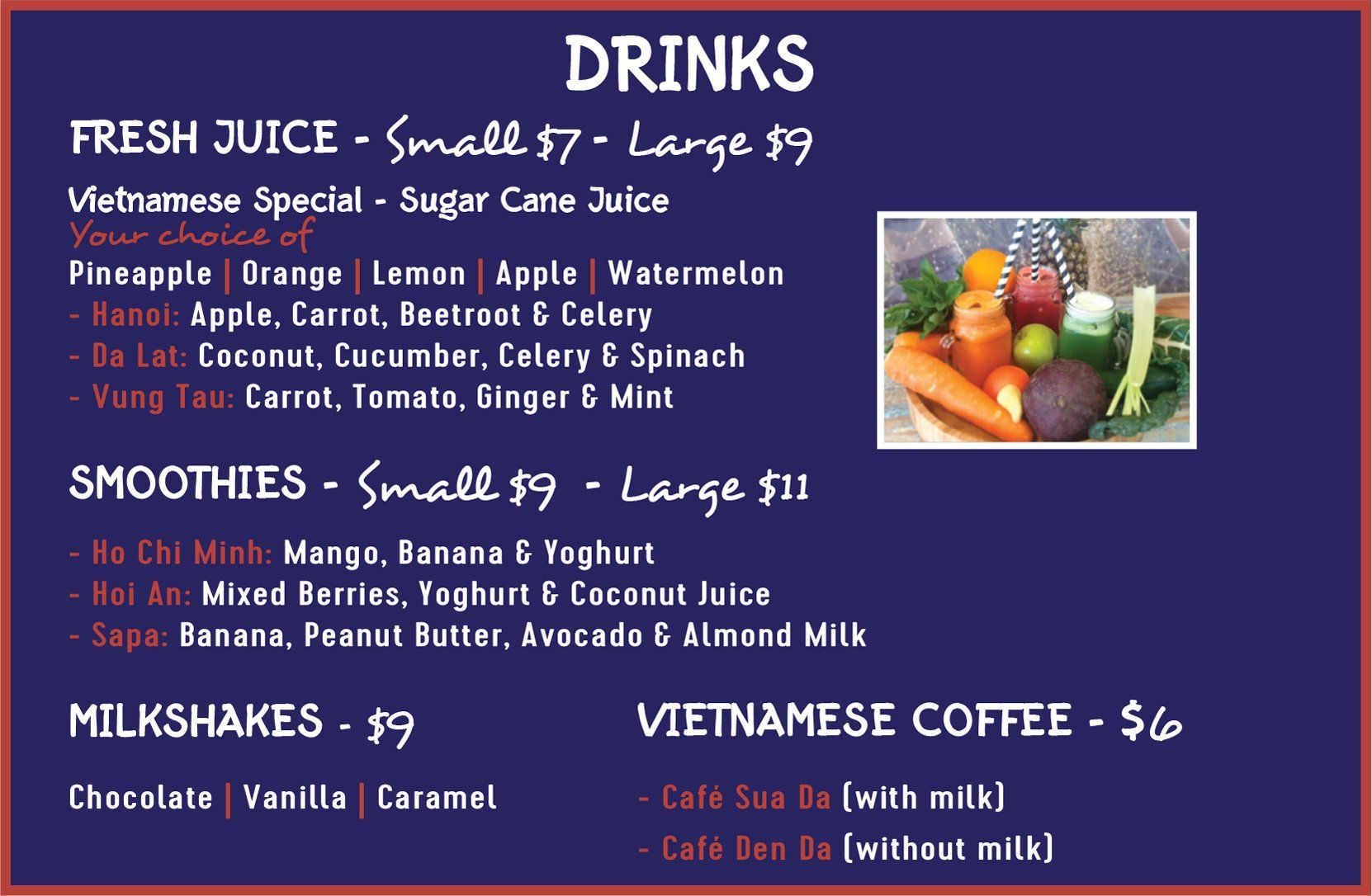 Menu | Blue Buffalo Café