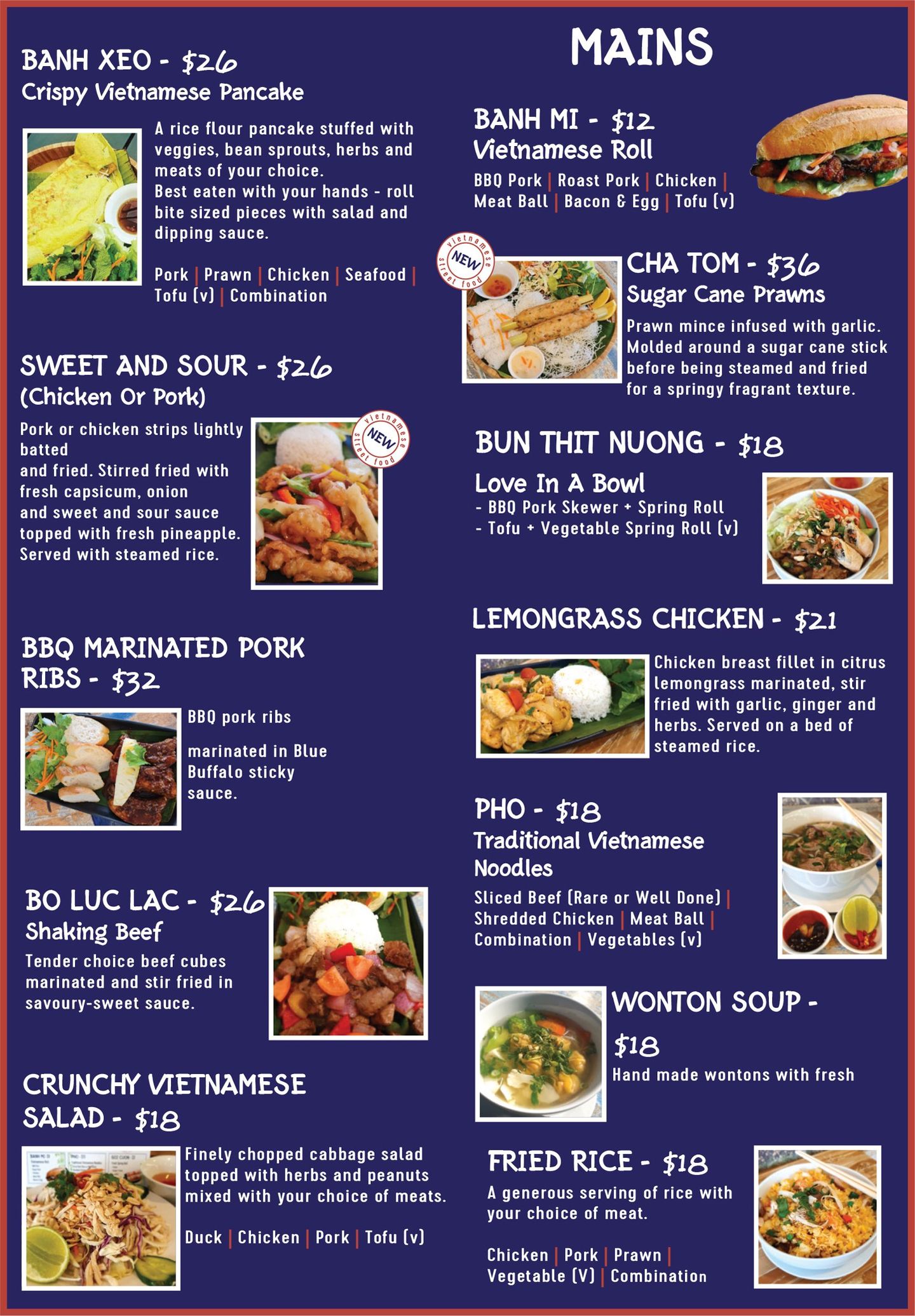 Menu | Blue Buffalo Café