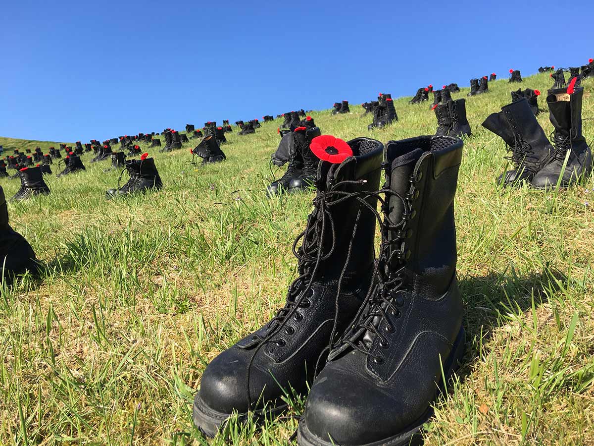 Vimy Ridge Combat Boots on Display!