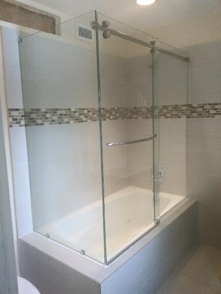Frameless Barn Style Single Sliding Enclosure Serenity Series