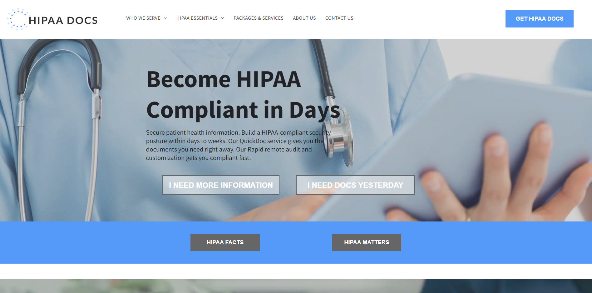 QuickDoc HIPAA Compliance Service | HIPAA DOCS