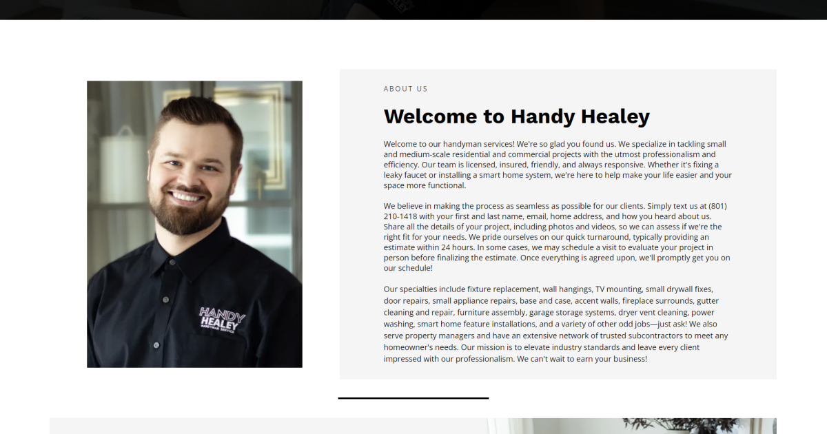 Handy Healey - About Our Handyman Services