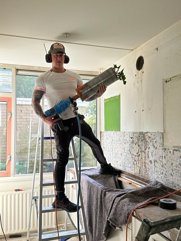 Gat in muur boren - Betonboren Vught