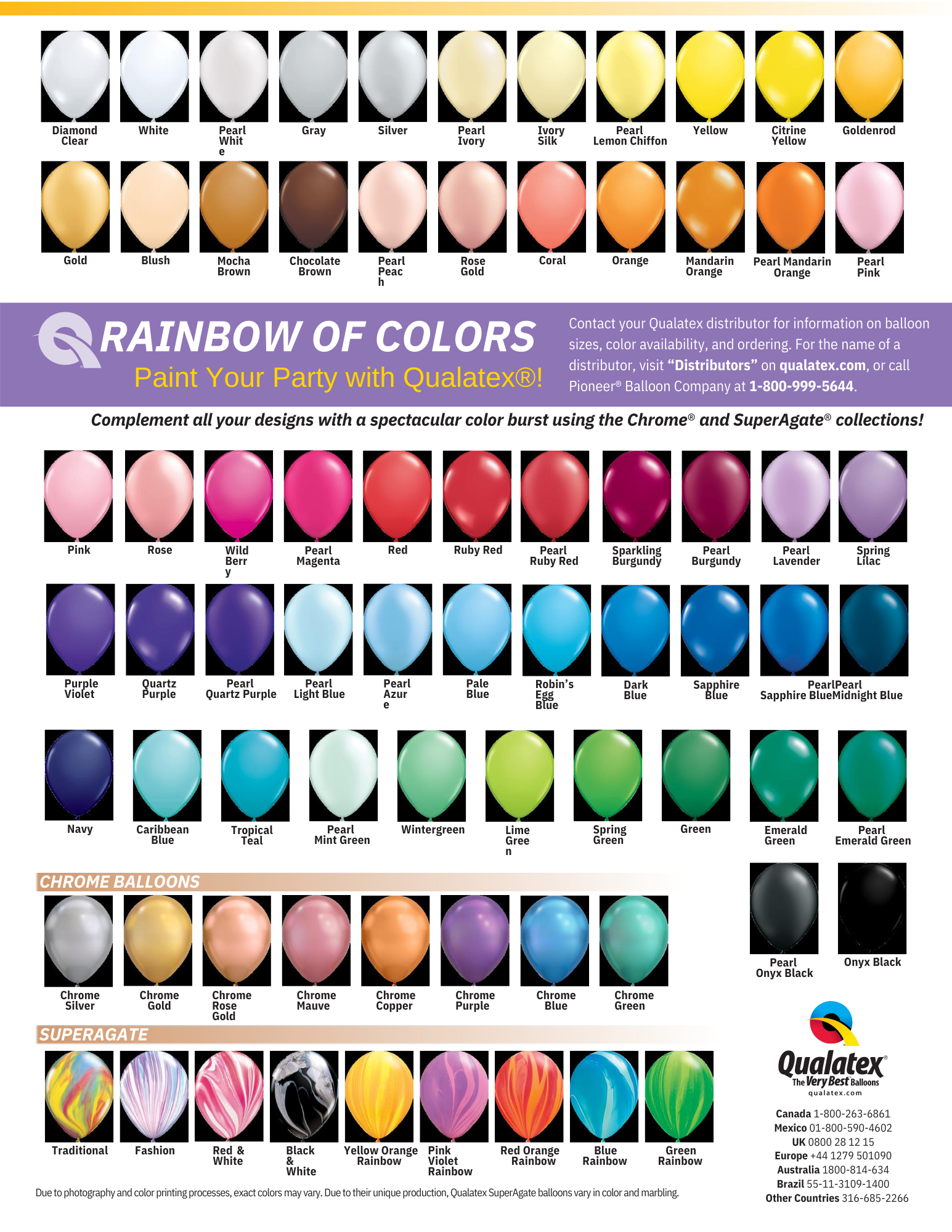 Explore our Balloon Color Charts for Vibrant Event Decor