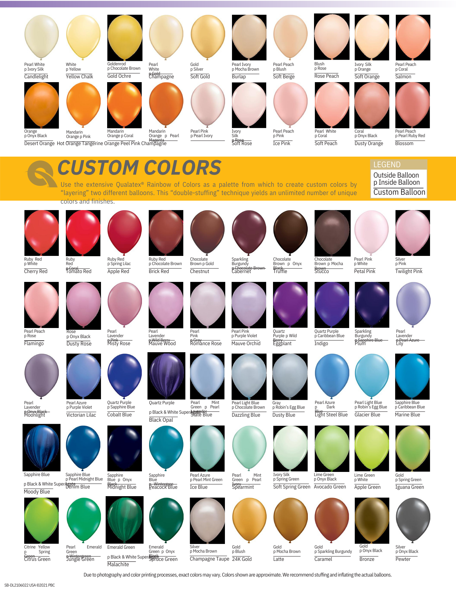 Explore our Balloon Color Charts for Vibrant Event Decor