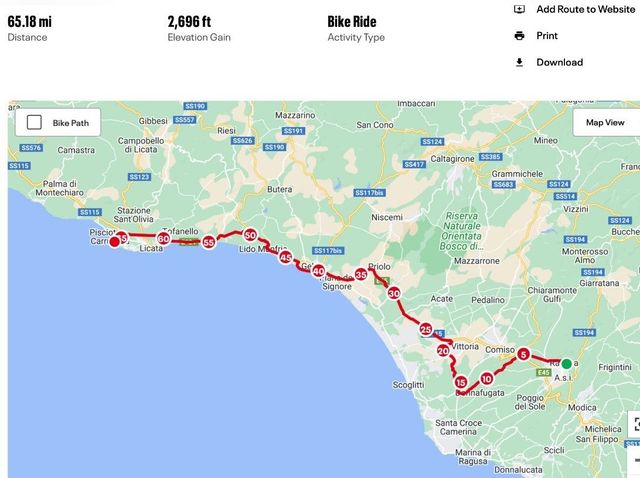 Ibla Tour Licata Sicily Map