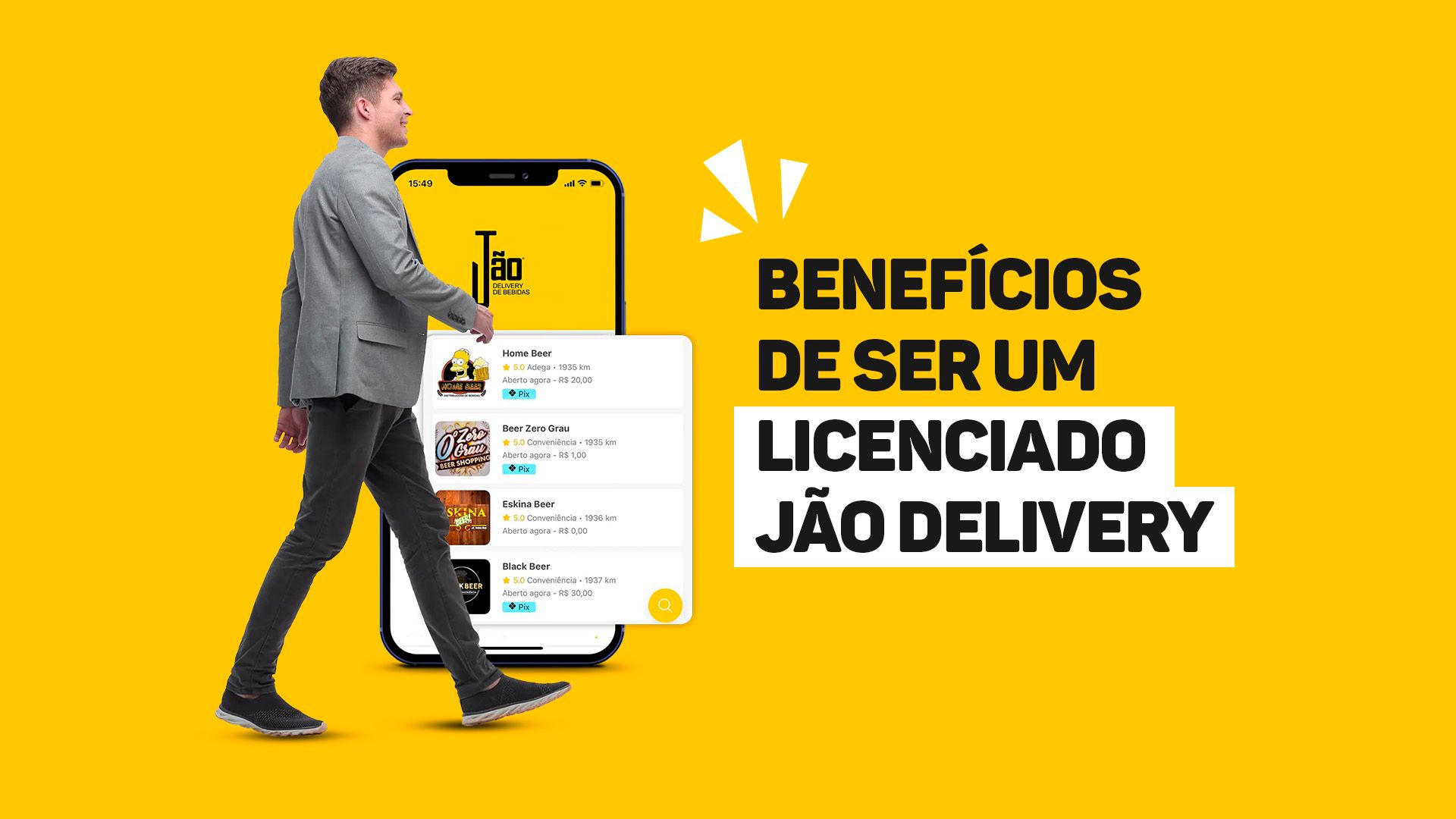 Benefícios de se tornar um licenciado Jão Delivery