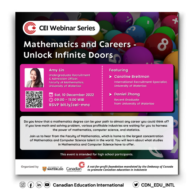CEI Webinar Series: Mathematics and Careers – Unlock Infinite Doors