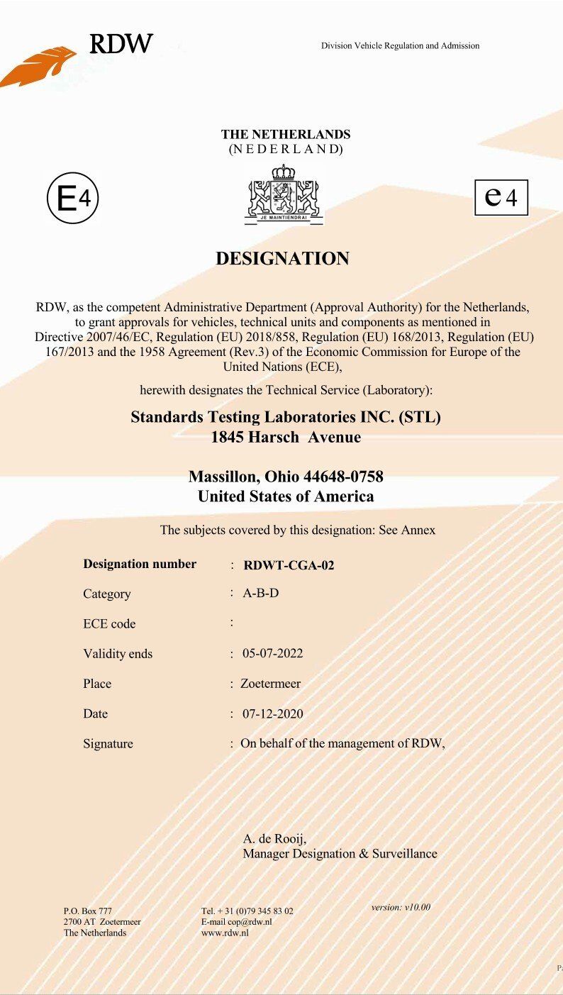 STL - Certifications