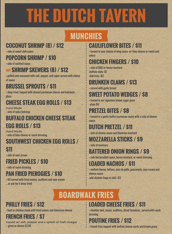 The Dutch Tavern | Menu | The best wings in Skippack! Dine in or carry ...