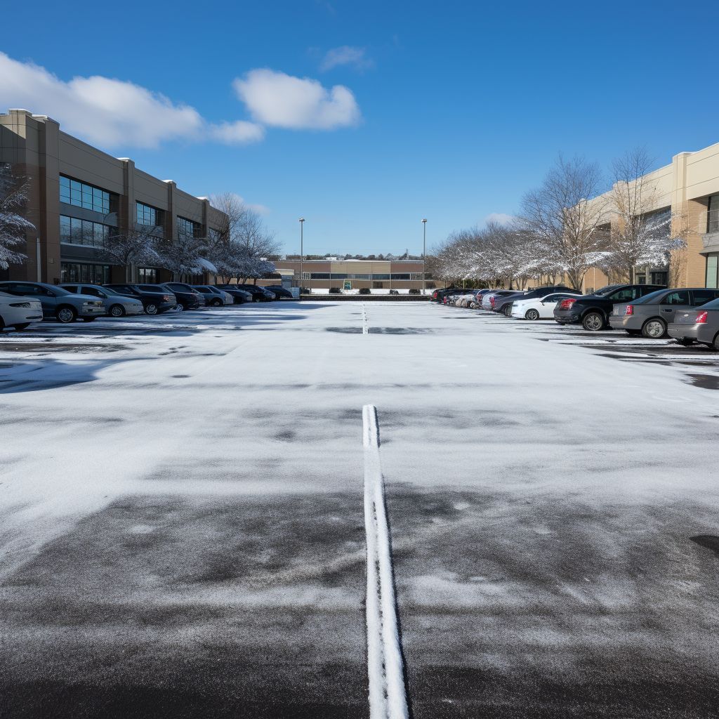 Preventing Ice Formation On Parking Lots