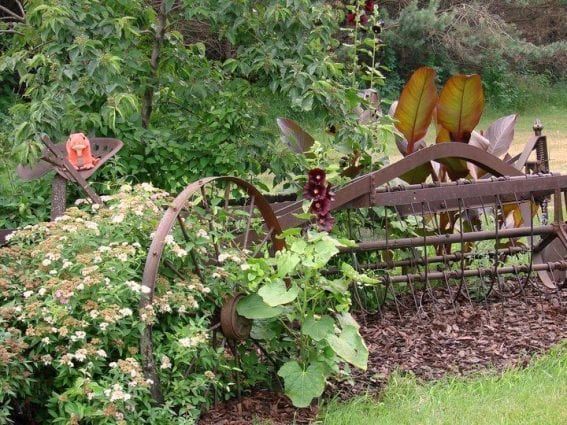 Add Rustic Charm with Antique Farm Implements | KG Landscape