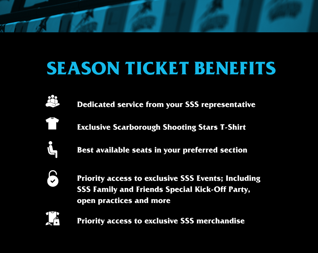 Scarborough Shootings Stars Season Tickets