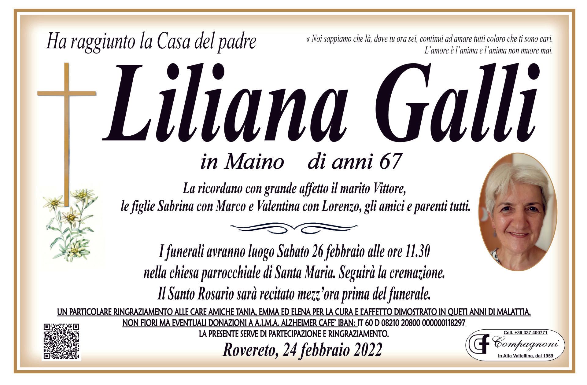 Lutto Liliana Galli | Necrologi Livigno