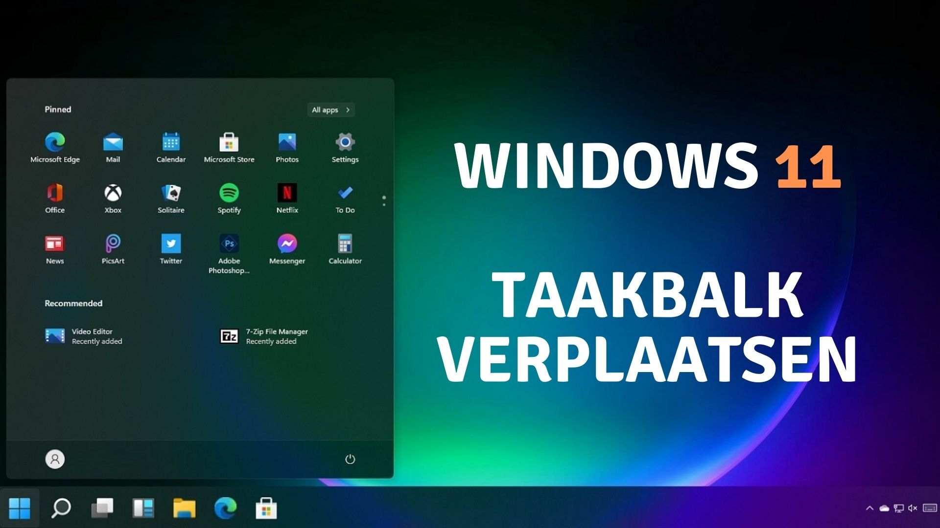De taakbalk naar de bovenkant verplaatsen - Windows 11