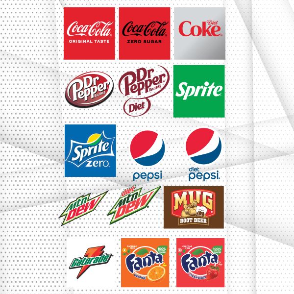 PopUp Drink Thru Menu- Energy, Soda, Coffee, Tea and More