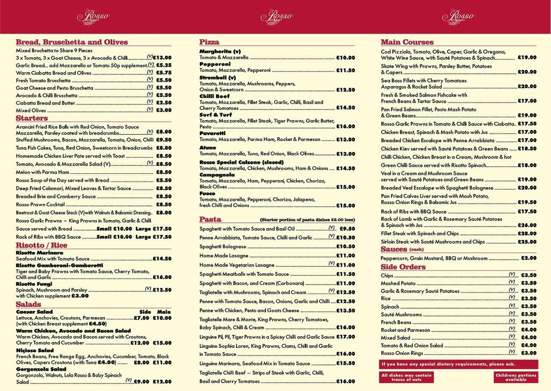 Rosso Restaurant Woodford Green