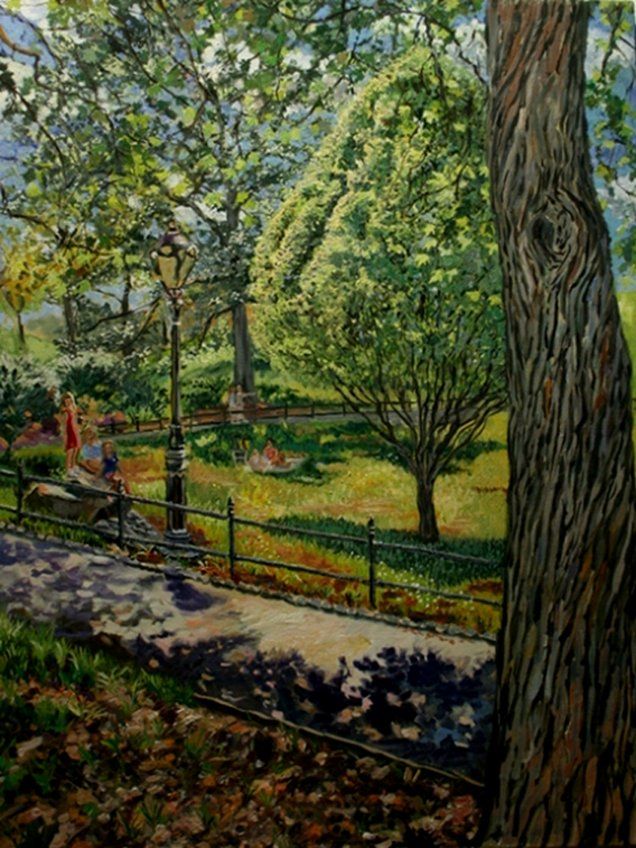 JOHN VARRIANO, AMERICAN ARTIST: THREE GIRLS