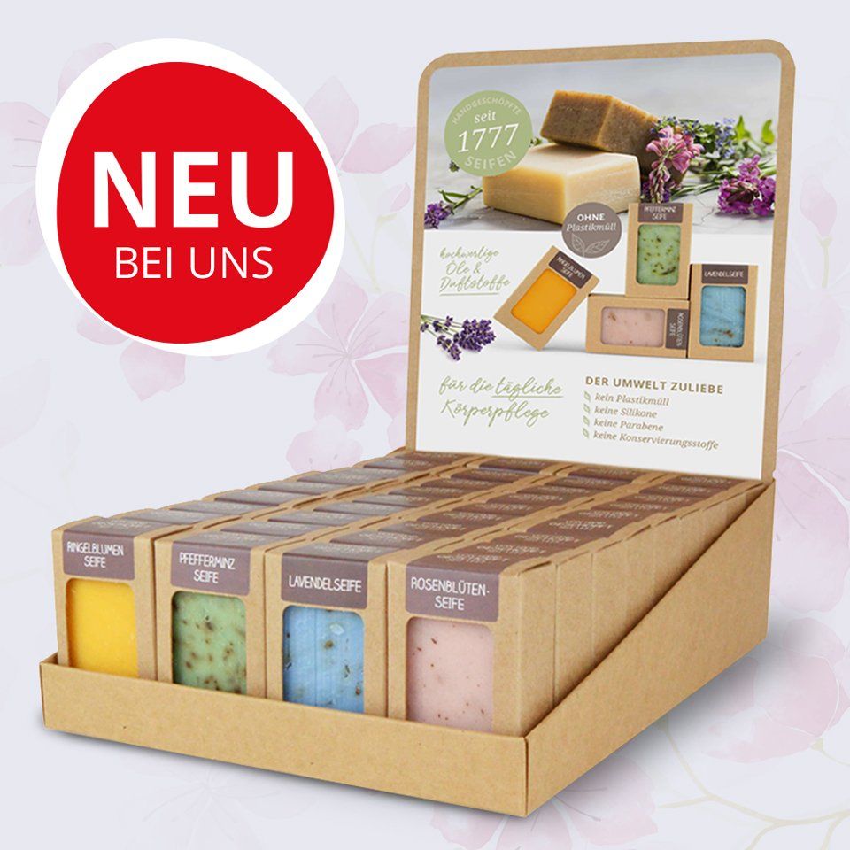 Ganz frisch eingetroffen: handgemachte und natürliche Seifen