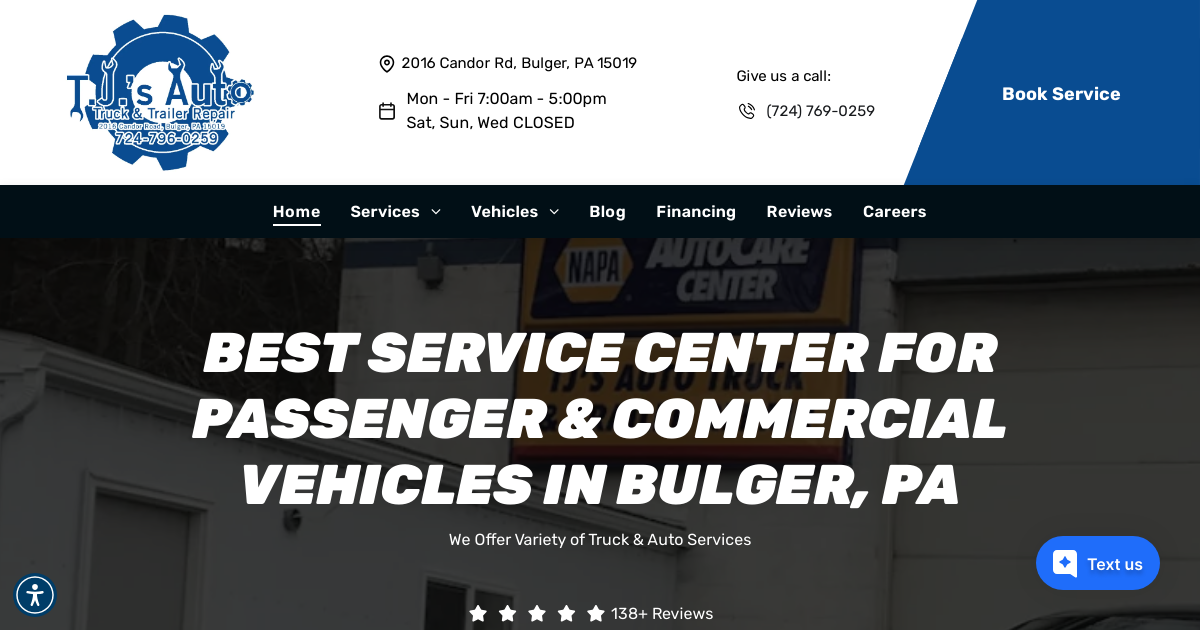 Auto Repair in Bulger, PA | T.J.'s Auto Truck & Trailer Repair